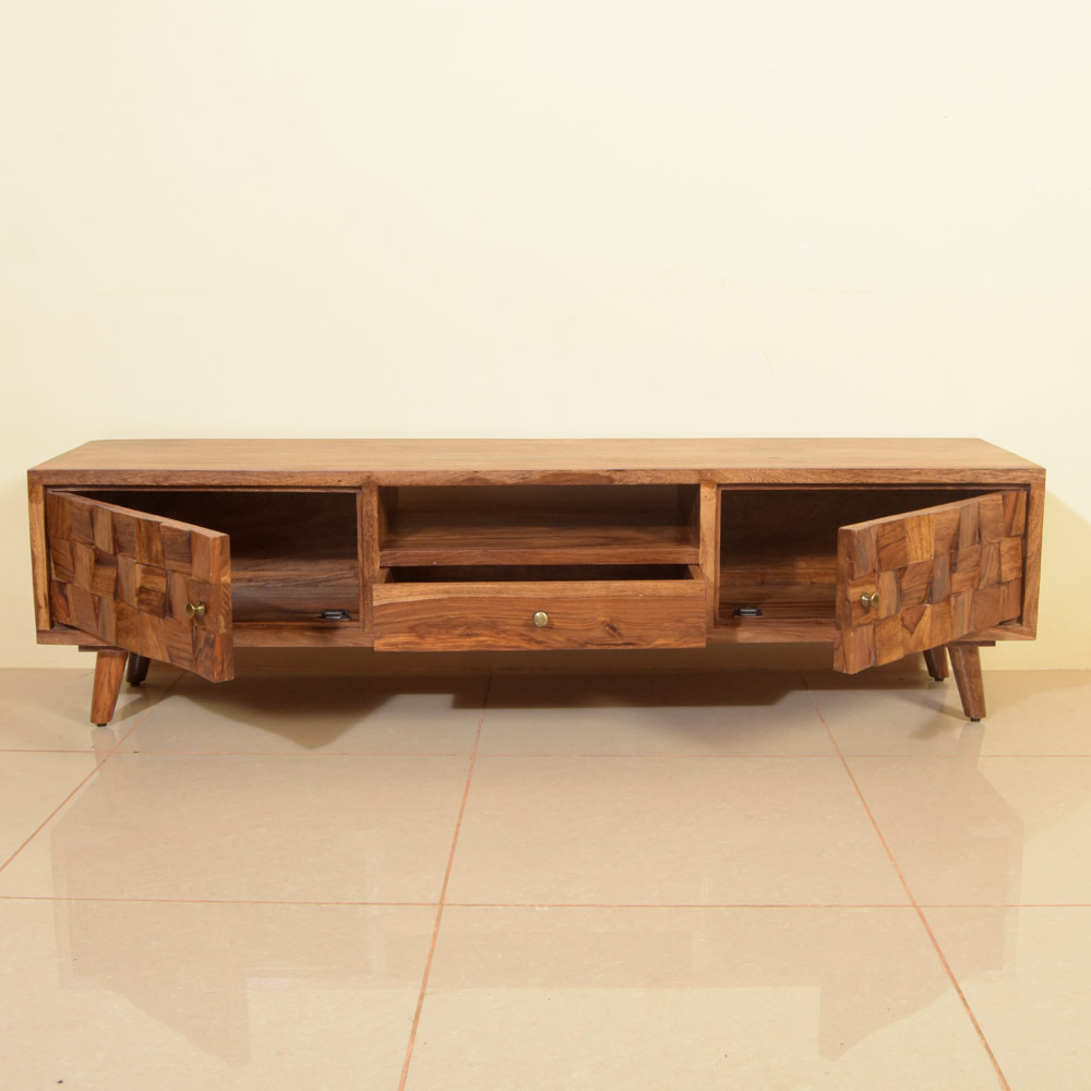 Wood Decor 2 Door Tv Unit, Sheesham Wood - Furniture Store In Perth ...