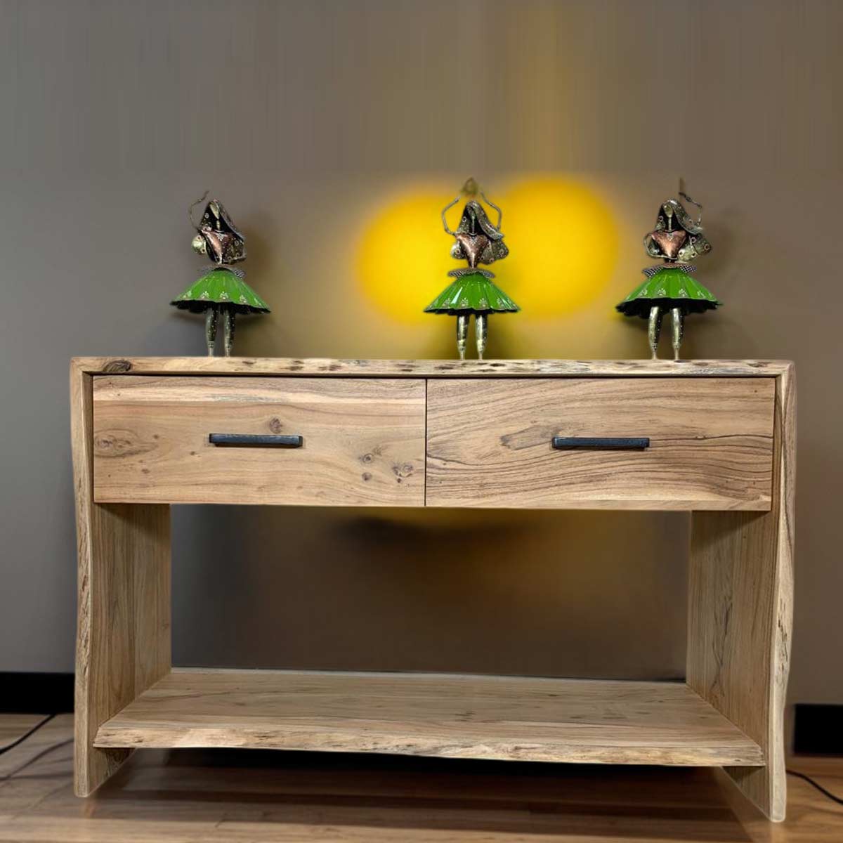 Wood Decor Hays 2 Drawer Console Table, Acacia Wood - Furniture Store ...