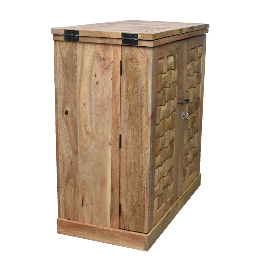Wood Decor Extendable Bar Cabinet, Mango Wood - Furniture Store In ...