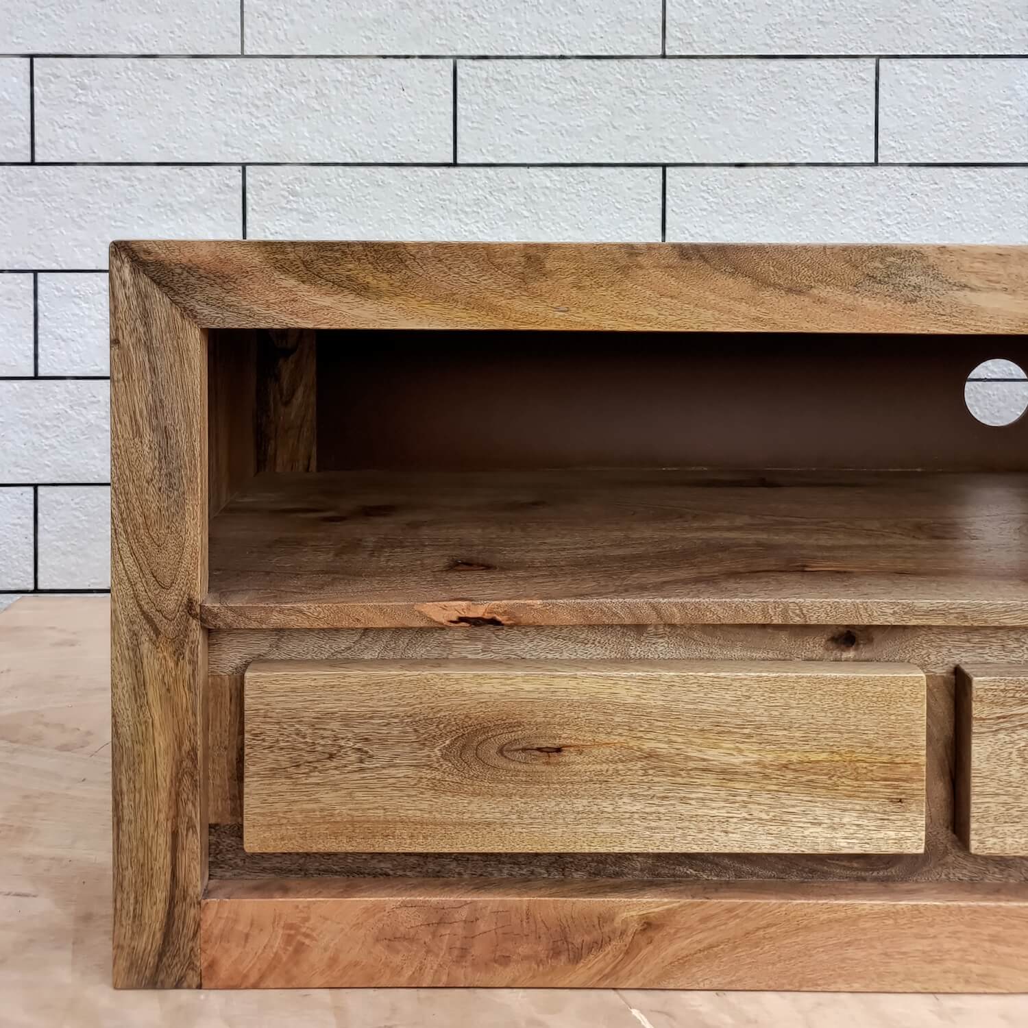 Wood Decor 3 Drawer Tv Unit, Mango Wood - Furniture Store In Perth ...