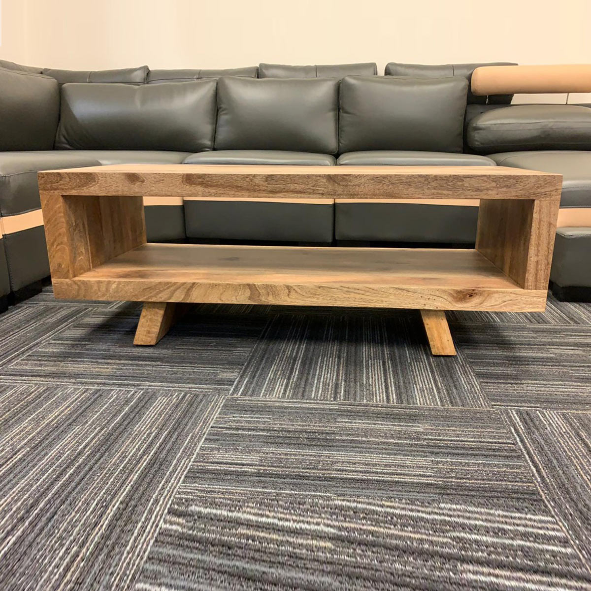 Wood Decor Open Shelf Coffee Table, Mango Wood - Furniture Store In ...