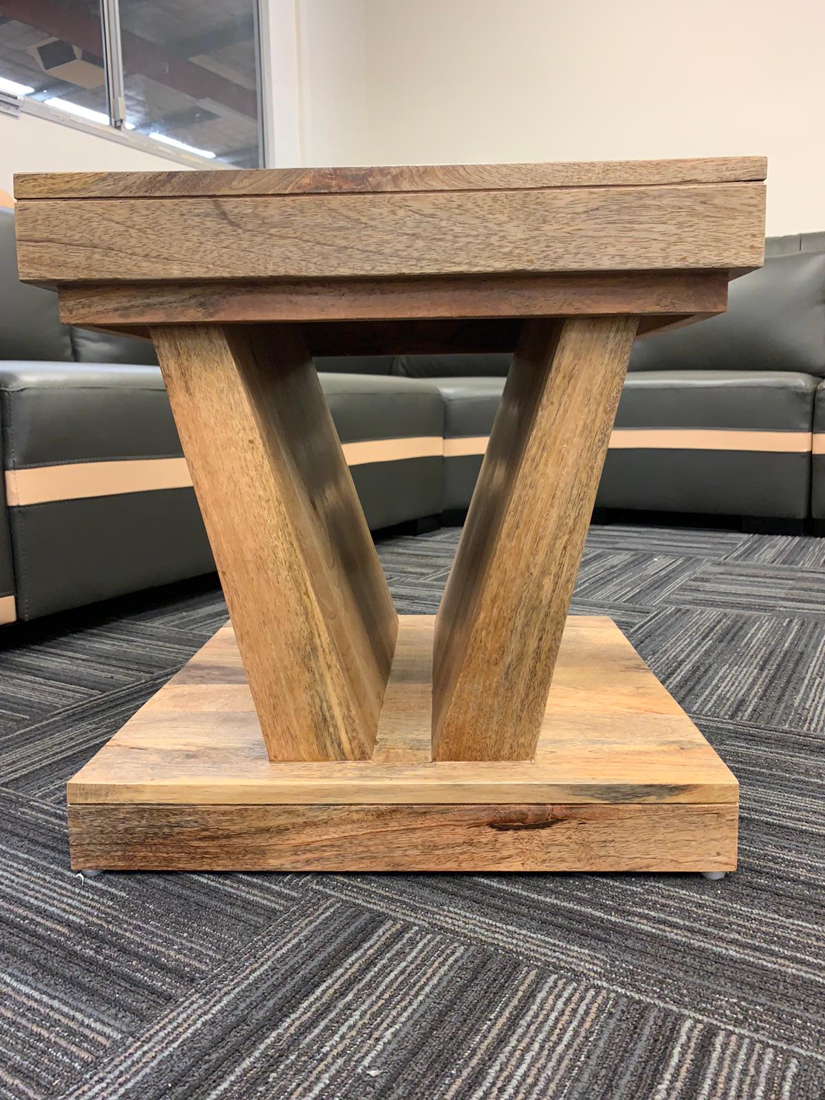 Wood Decor V Shape Side Table, Mango Wood - Furniture Store In Perth ...