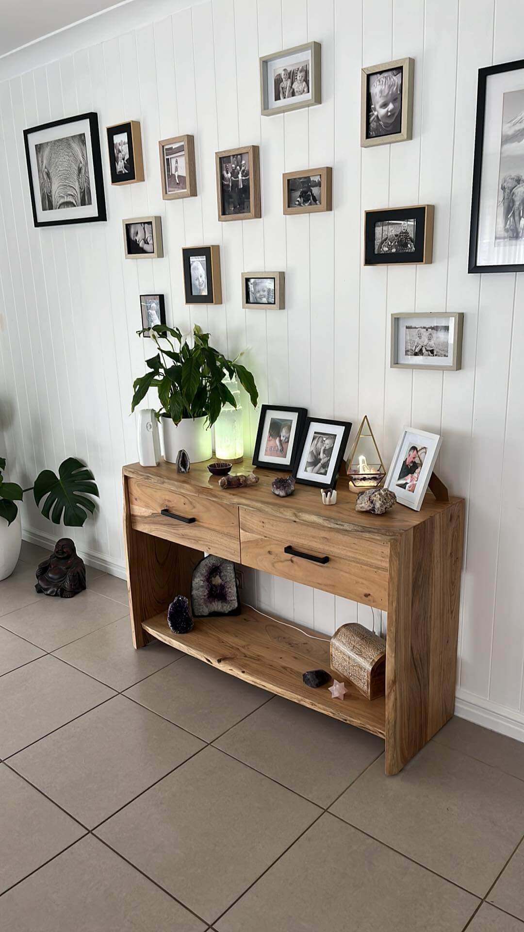 Wood Decor Hays 2 Drawer Console Table, Acacia Wood - Furniture Store ...
