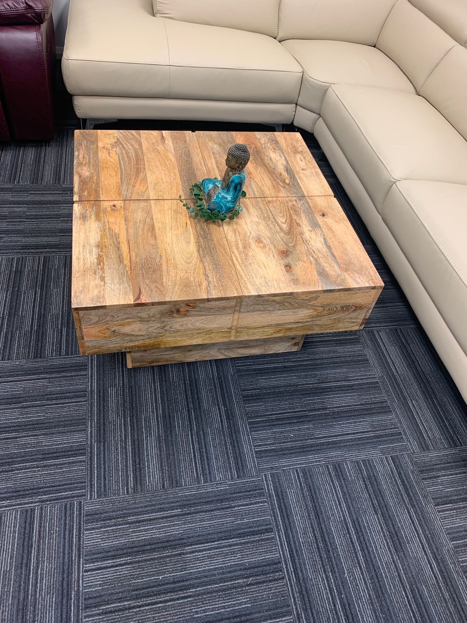 Wood Decor Square Coffee Table, Mango Wood - Furniture Store In Perth ...