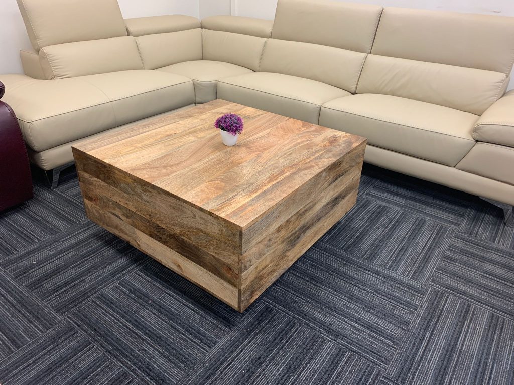 Wood Decor Square Coffee Table Cube, Mango Wood - Furniture Store In Perth Australia - Grab Best ...