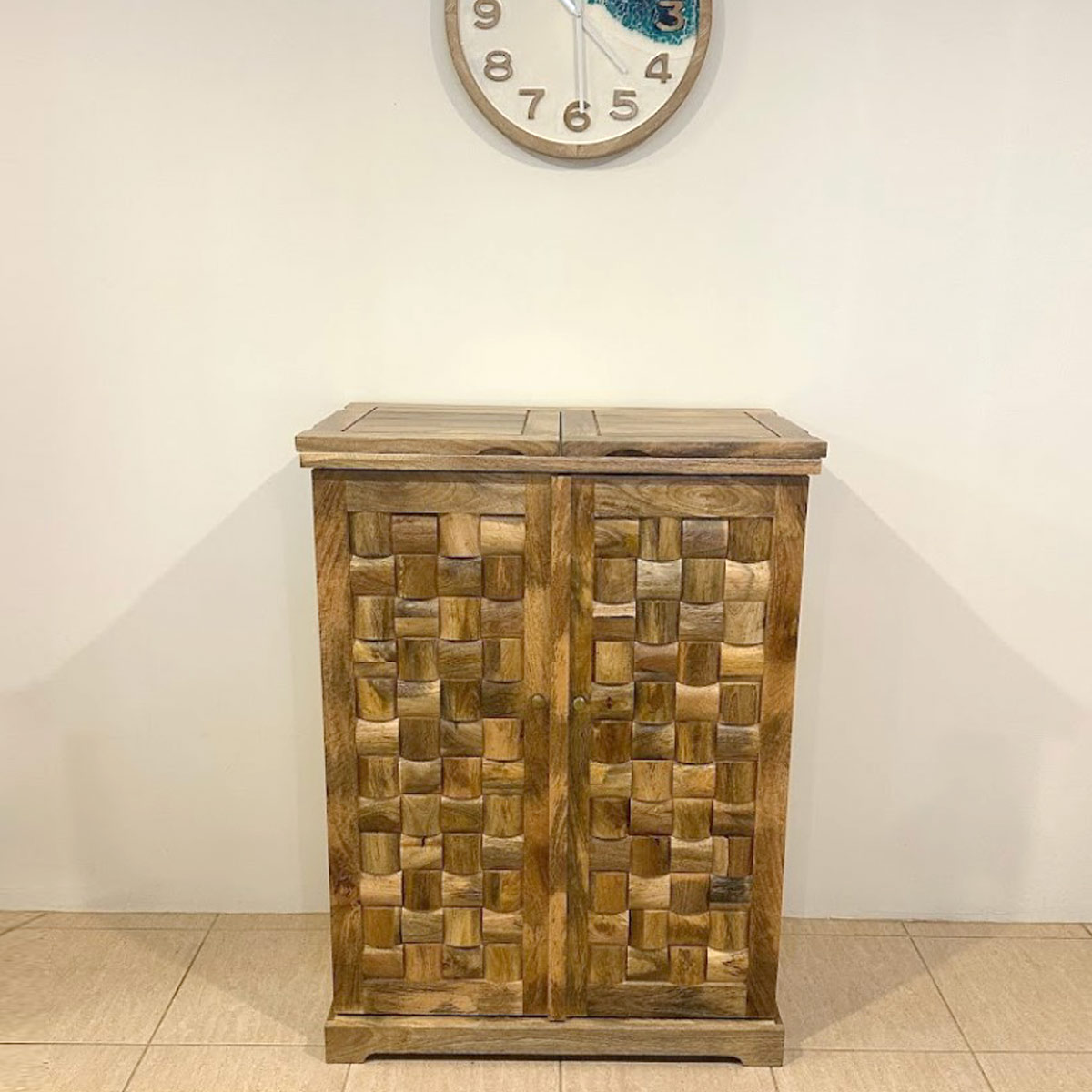 Wood Decor Extendable Bar Cabinet, Mango Wood - Furniture Store In ...