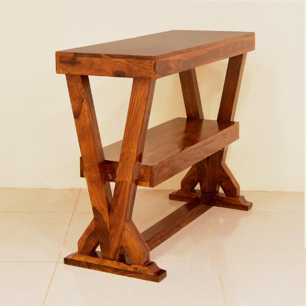 Wood Decor V Shape Console Table, Rosewood - Furniture Store In Perth ...