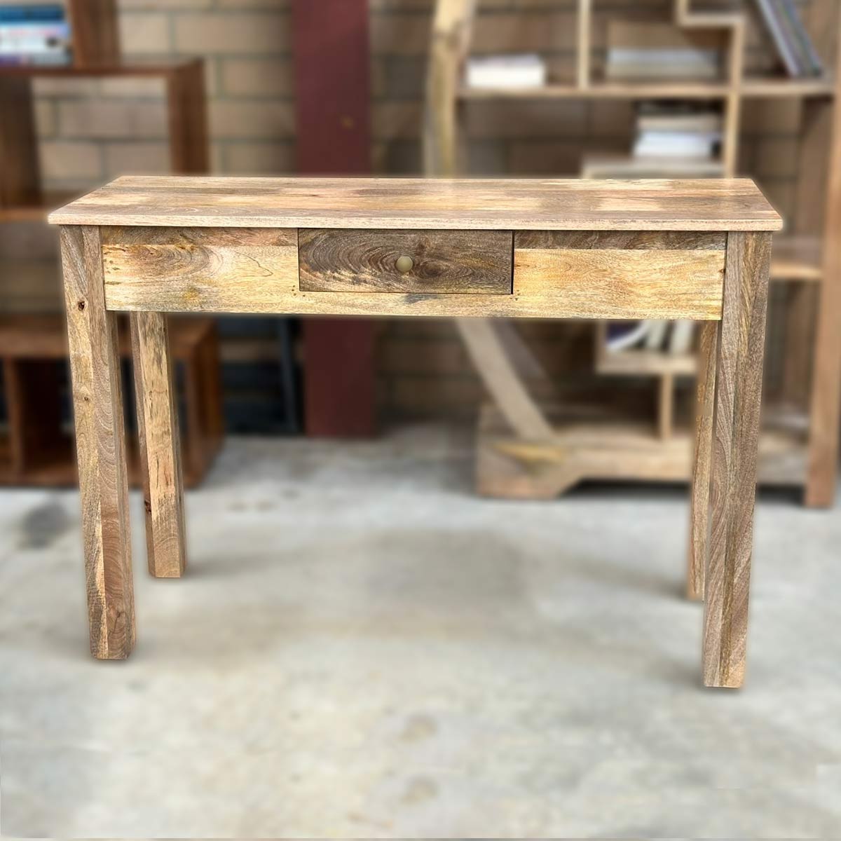 Wood Decor Hall Table With Drawer, Mango Wood 110cm - Furniture Store ...