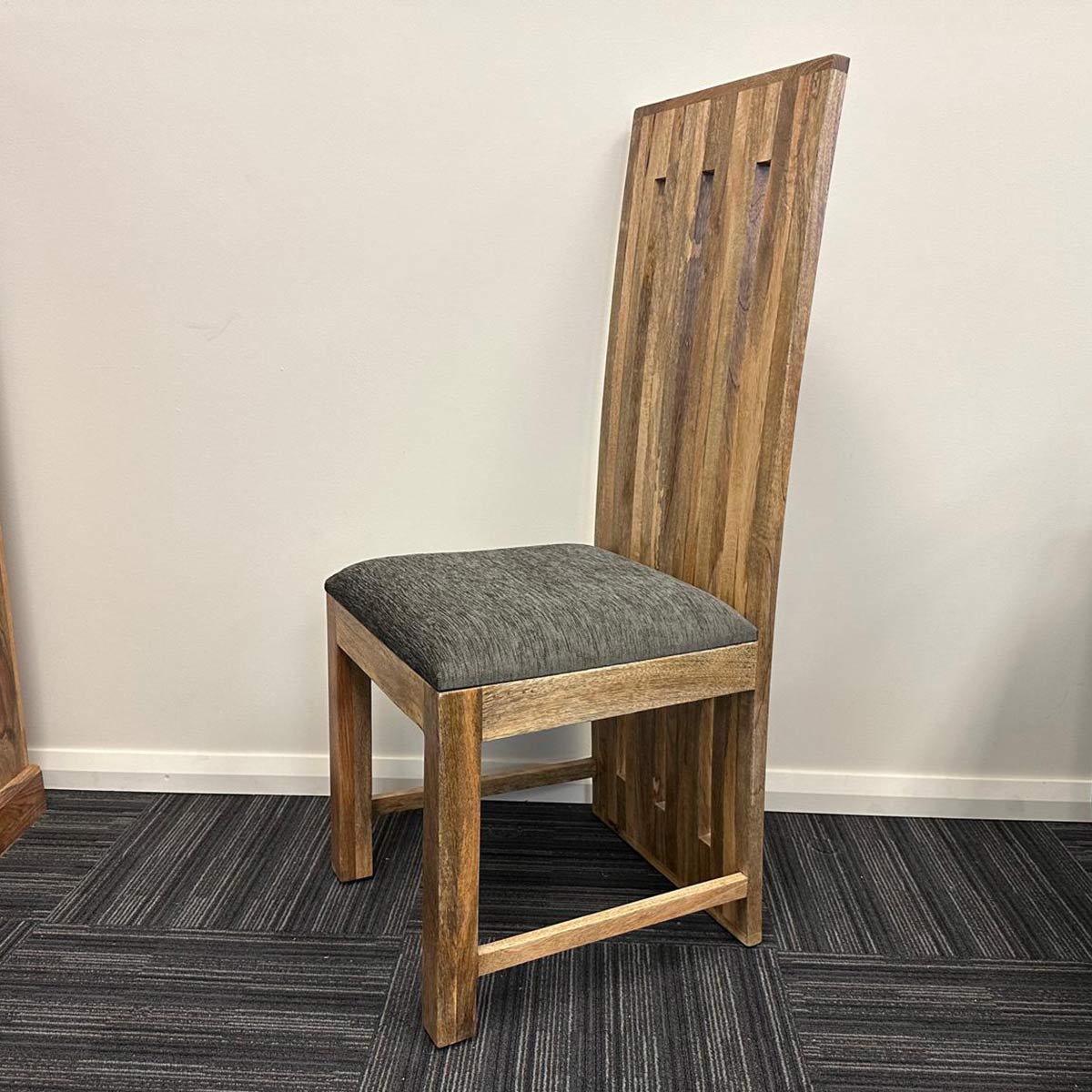 Wood Decor High Back Mango Wood Chair With Cushions - Furniture Store ...