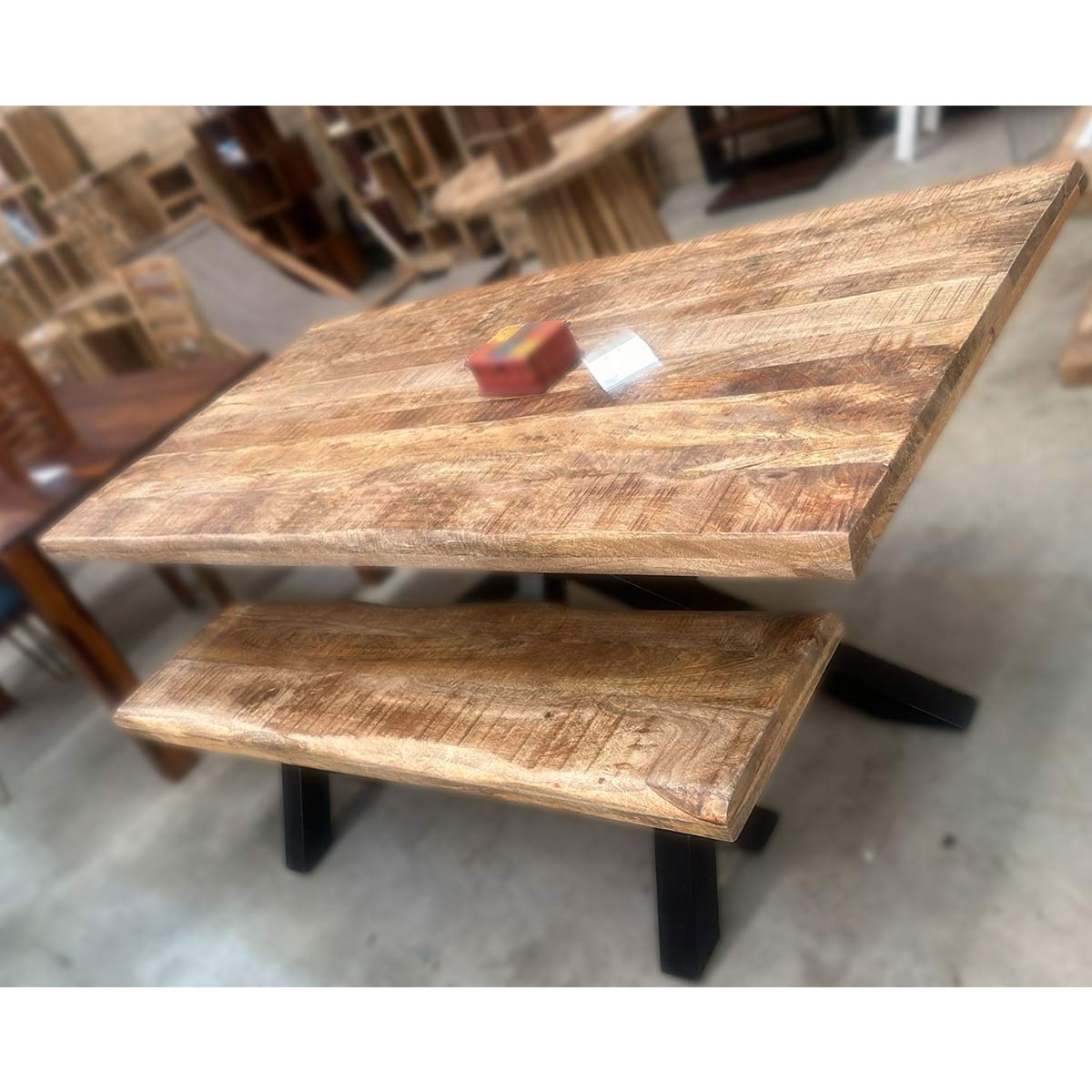 Wood Decor Rustic Dining Table, Mango Wood 150x90cm - Furniture Store ...